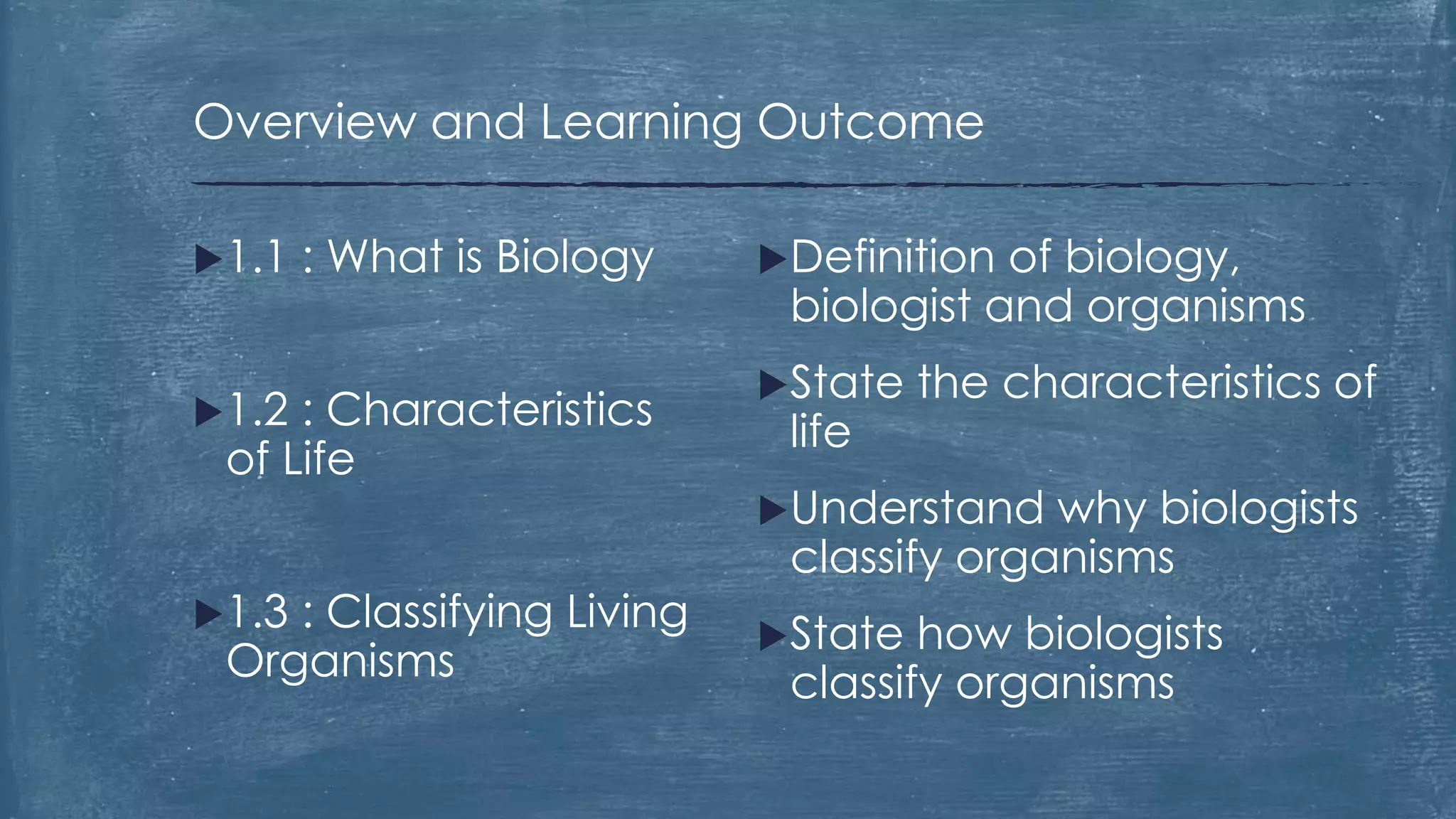 Biology : Chapter 1 : The Science of Life | PPTX