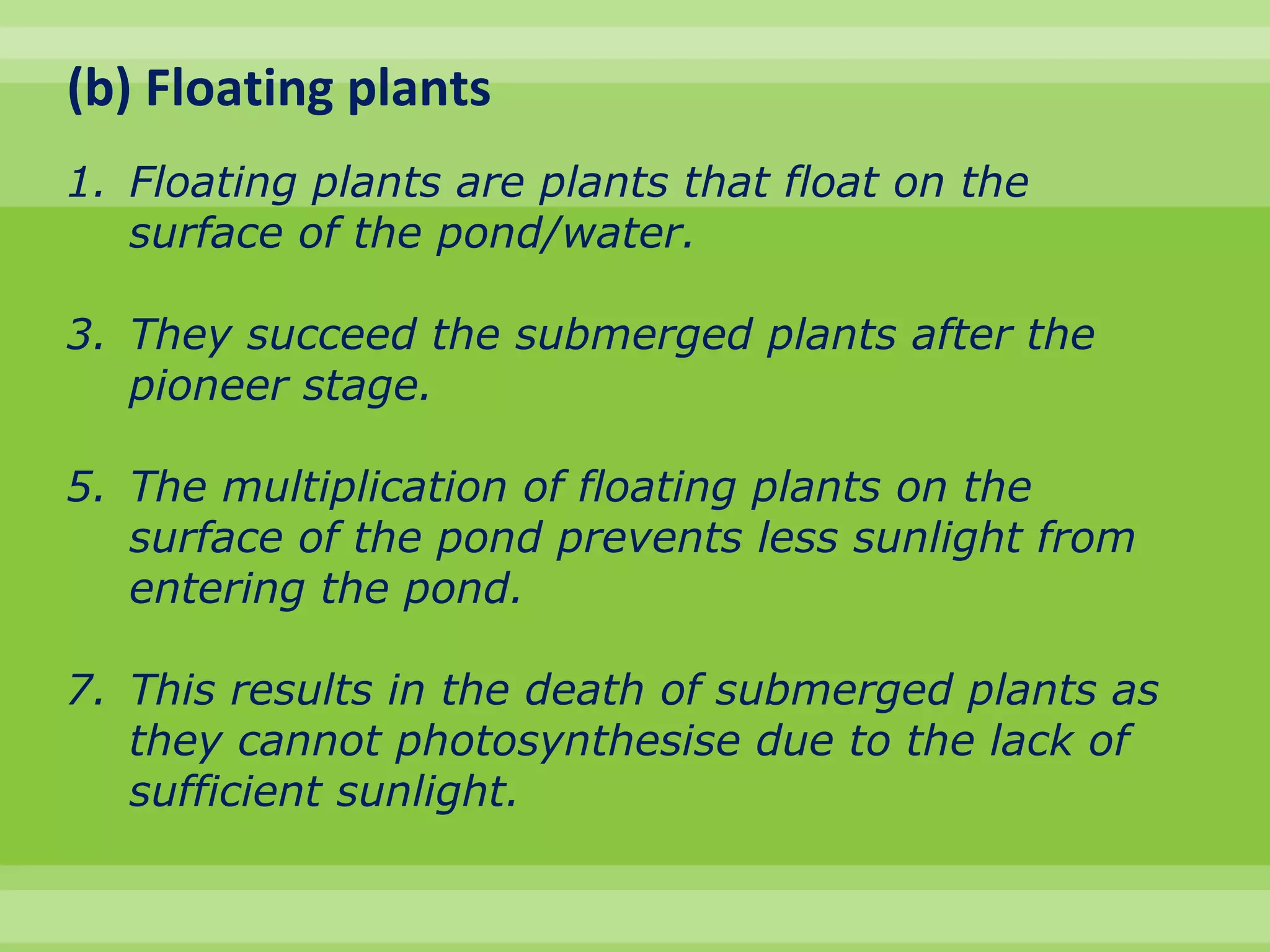 Biology chapter 8 colonisation and succession in a pond | PPT