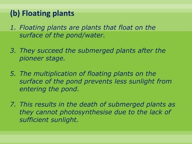 Biology chapter 8 colonisation and succession in a pond | PPT