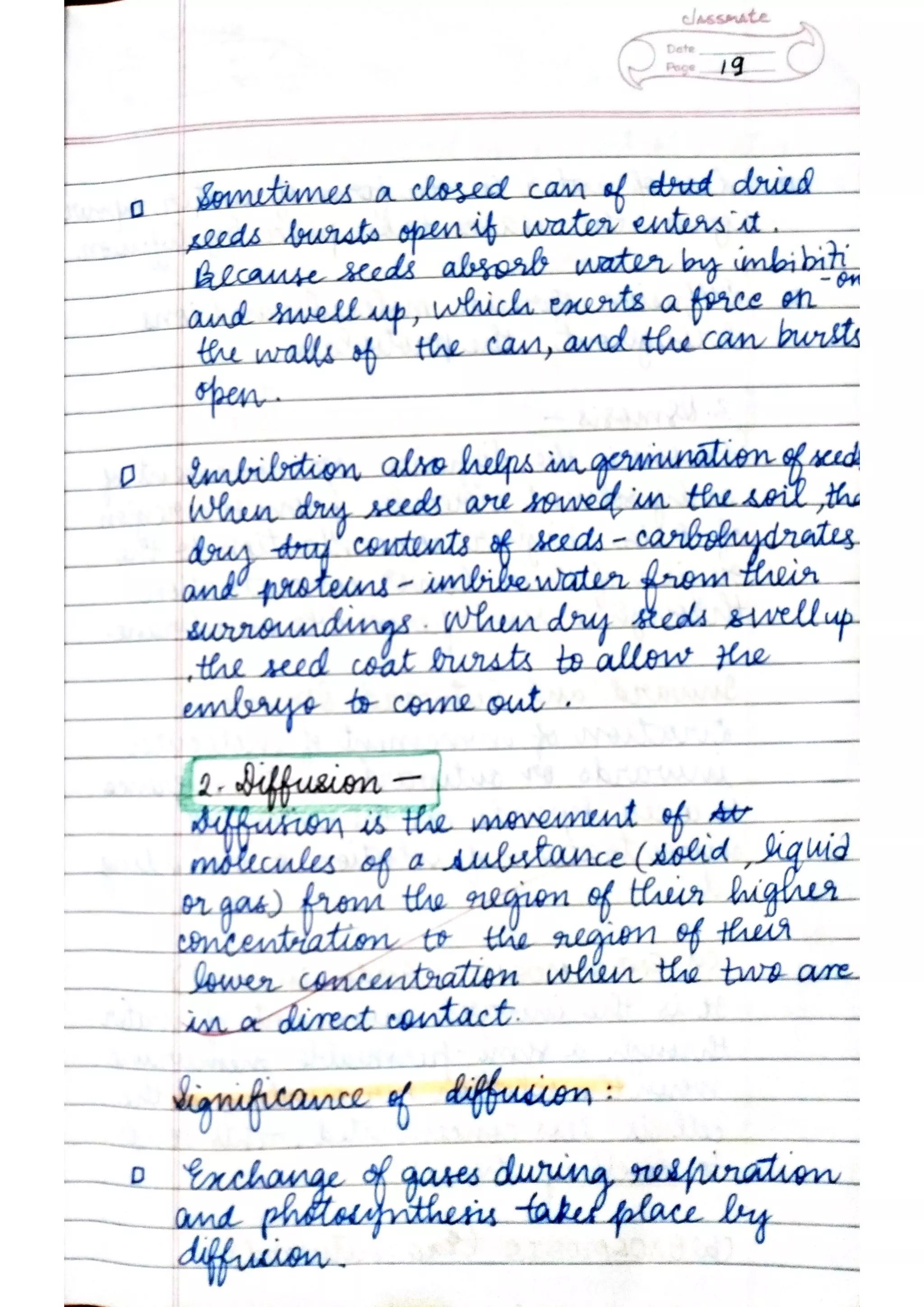 ICSE Biology Class X Handwritten Notes | PDF