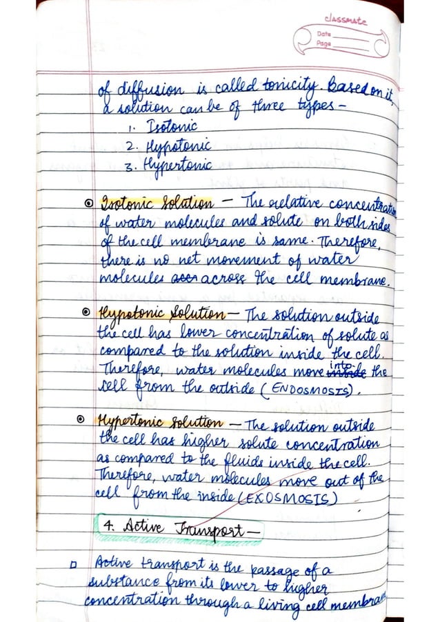 Icse Biology Class X Handwritten Notes Pdf