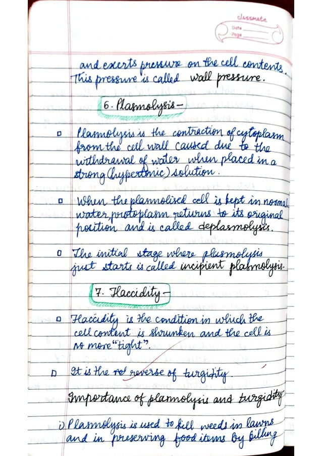 ICSE Biology Class X Handwritten Notes | PDF