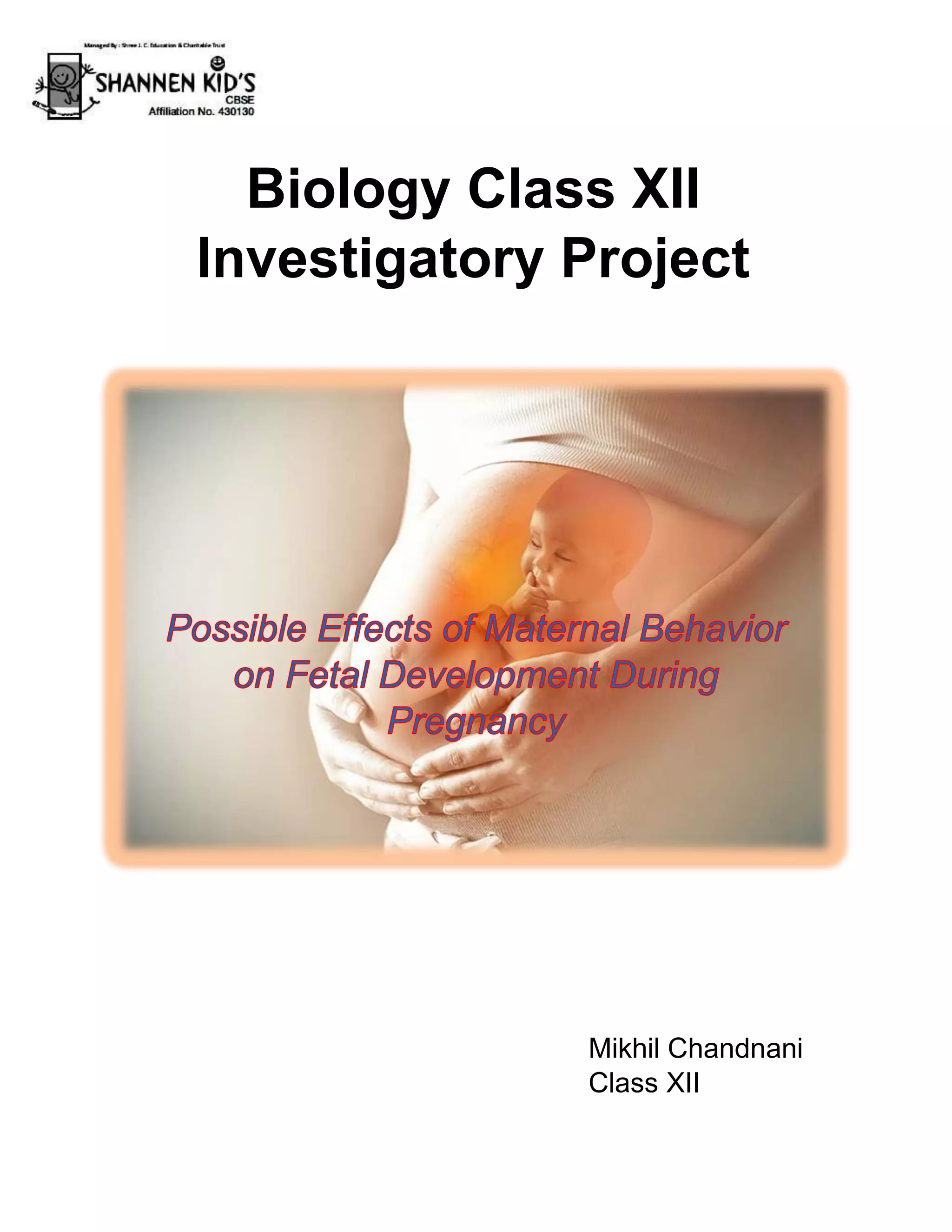 Biology class 12 investigatory project | PDF