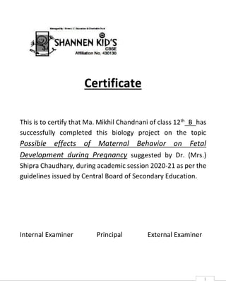 Biology class 12 investigatory project | PDF