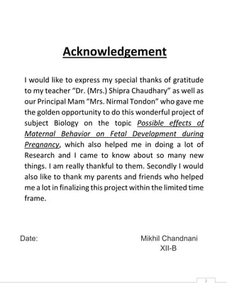 Biology class 12 investigatory project | PDF