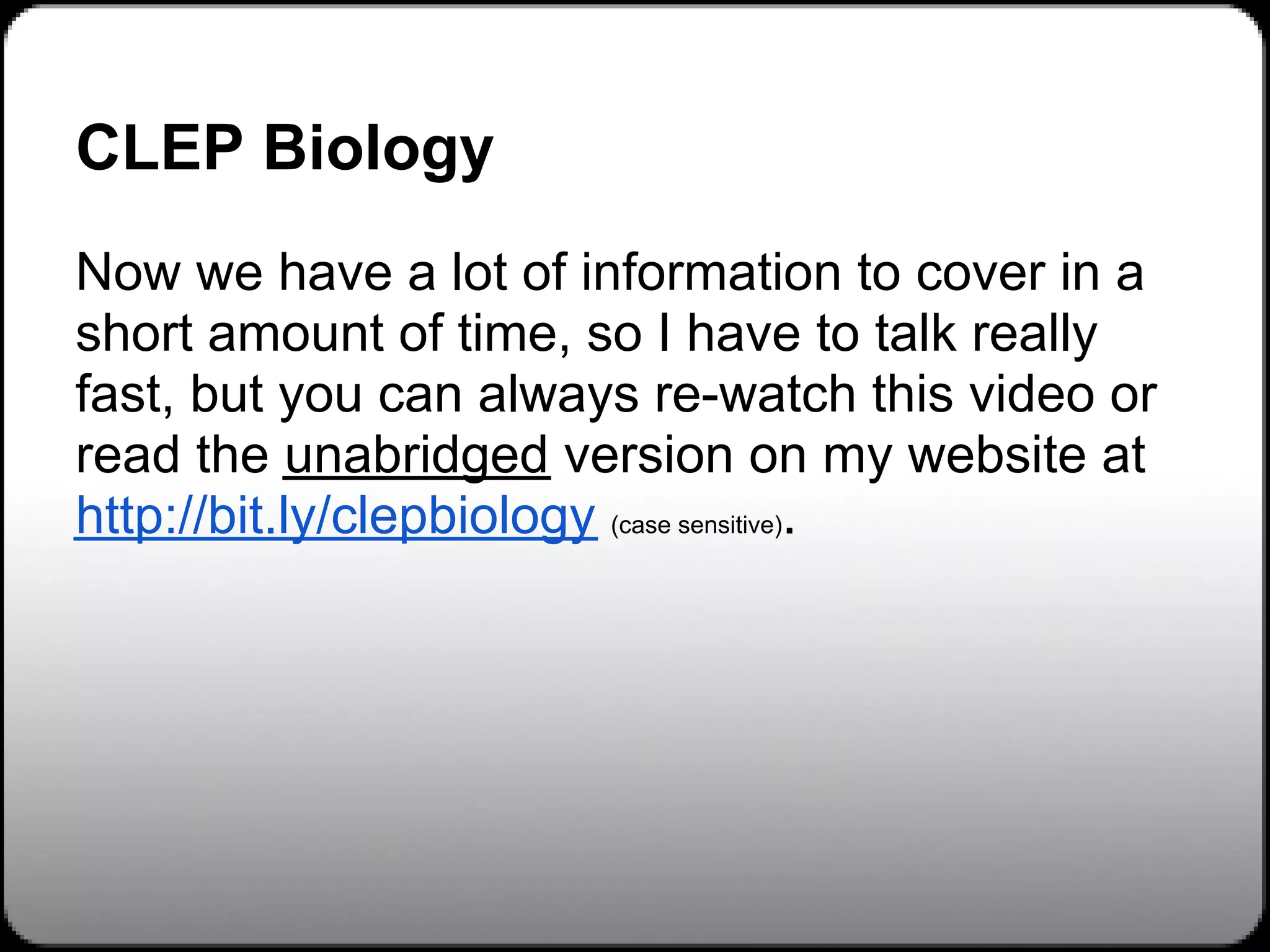 Biology CLEP Study Guides & Biology CLEP Practice Tests | PDF