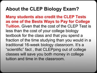 Biology CLEP Study Guides & Biology CLEP Practice Tests | PPT