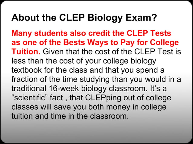 Biology CLEP Study Guides & Biology CLEP Practice Tests | PPT
