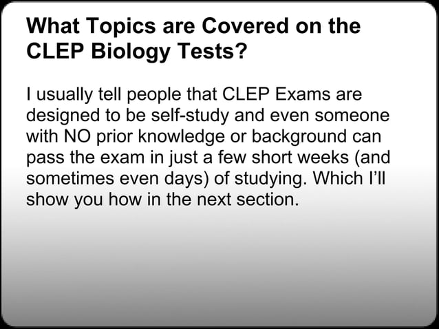 Biology CLEP Study Guides & Biology CLEP Practice Tests | PPT