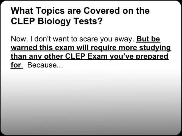 Biology CLEP Study Guides & Biology CLEP Practice Tests | PPT