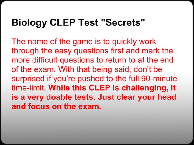Biology CLEP Study Guides & Biology CLEP Practice Tests | PPT