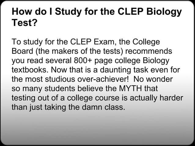 Biology CLEP Study Guides & Biology CLEP Practice Tests | PPT