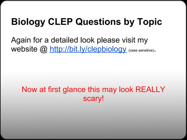 Biology CLEP Study Guides & Biology CLEP Practice Tests | PPT