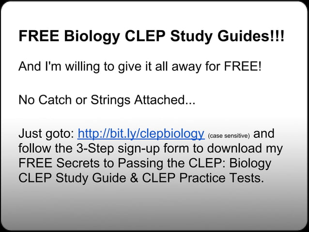Biology CLEP Study Guides & Biology CLEP Practice Tests | PPT