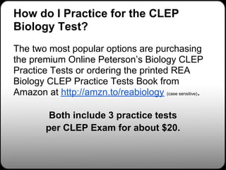 Biology CLEP Study Guides & Biology CLEP Practice Tests | PPT