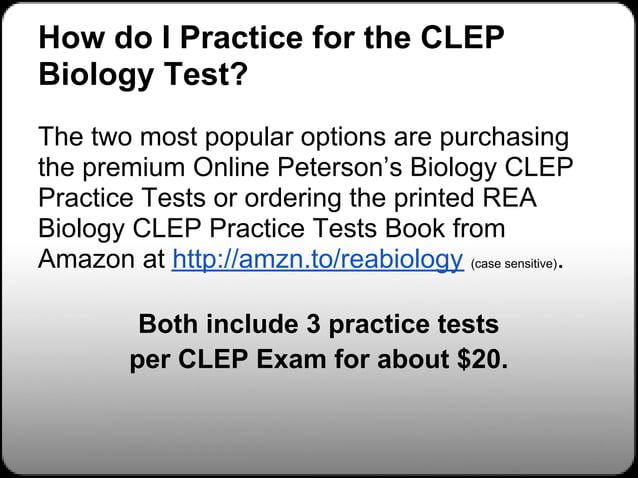 Biology CLEP Study Guides & Biology CLEP Practice Tests | PPT