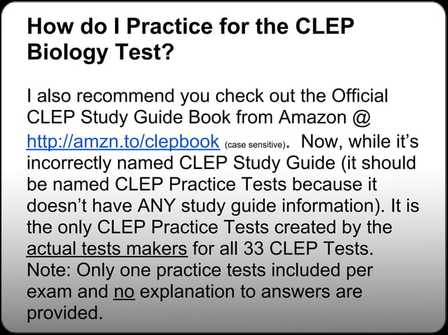 Biology CLEP Study Guides & Biology CLEP Practice Tests | PPT