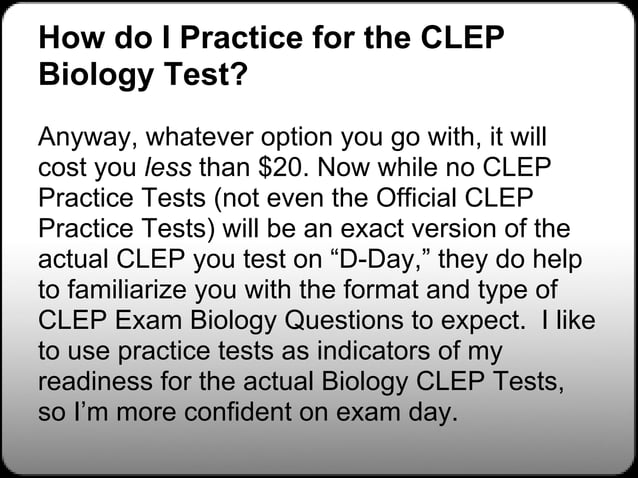 Biology CLEP Study Guides & Biology CLEP Practice Tests | PPT