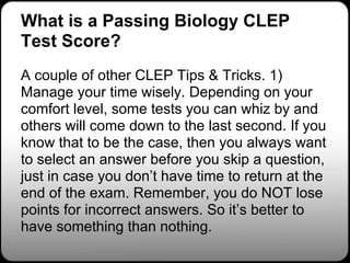 Biology CLEP Study Guides & Biology CLEP Practice Tests | PPT