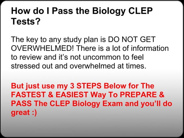 Biology CLEP Study Guides & Biology CLEP Practice Tests | PPT