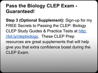 Biology CLEP Study Guides & Biology CLEP Practice Tests | PPT