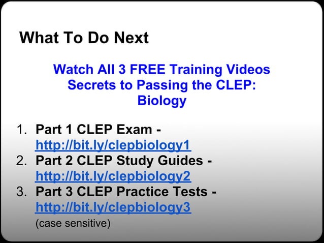 Biology CLEP Study Guides & Biology CLEP Practice Tests | PPT