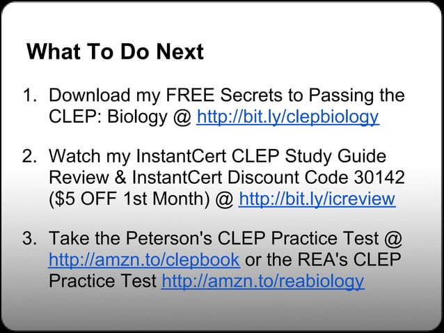 Biology CLEP Study Guides & Biology CLEP Practice Tests | PPT