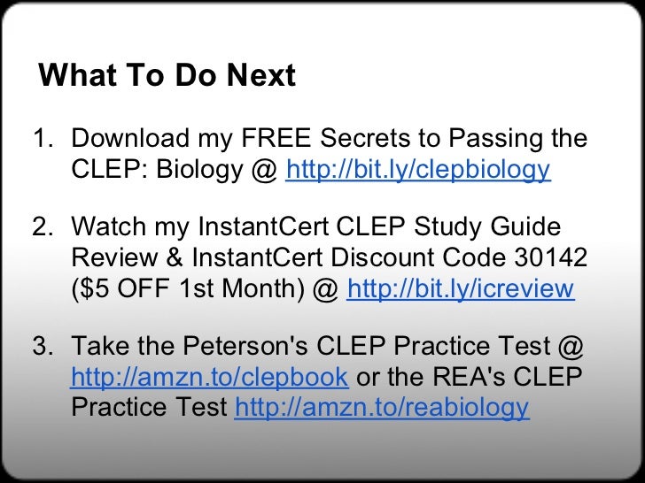 Biology CLEP Study Guides & Biology CLEP Practice Tests