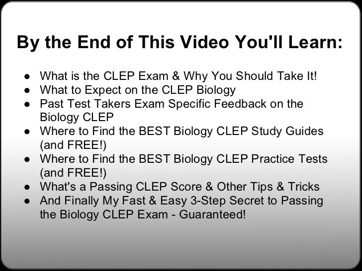 Biology CLEP Study Guides & Biology CLEP Practice Tests