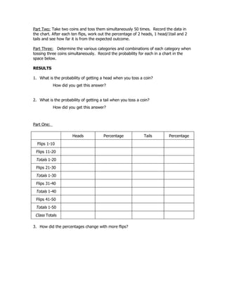 Biology Coin Probability | PDF
