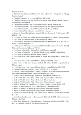 Biology concepts and applications test bank and solution manuals | DOC