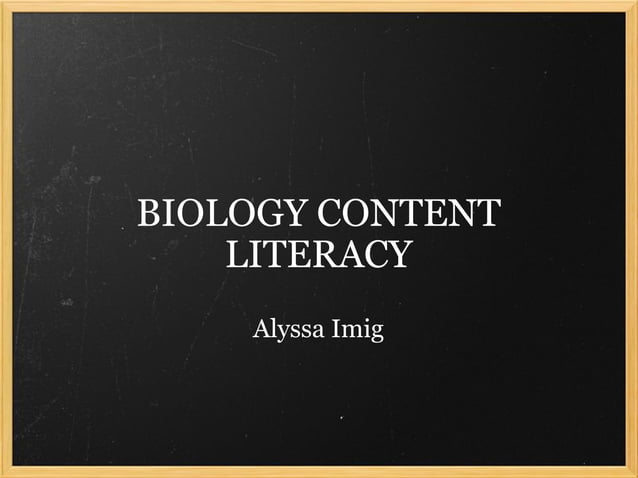 Biology content literacy | PPT