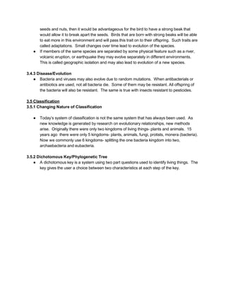 Biology EOC Study Guide/Questions | PDF