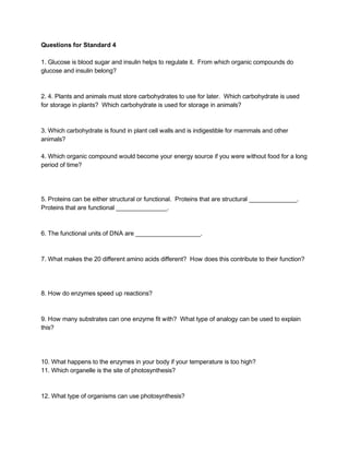 Biology EOC Study Guide/Questions | PDF