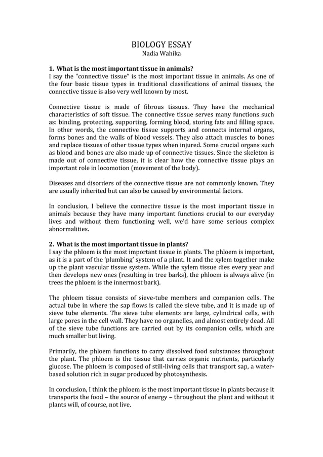 Biology essay | DOCX