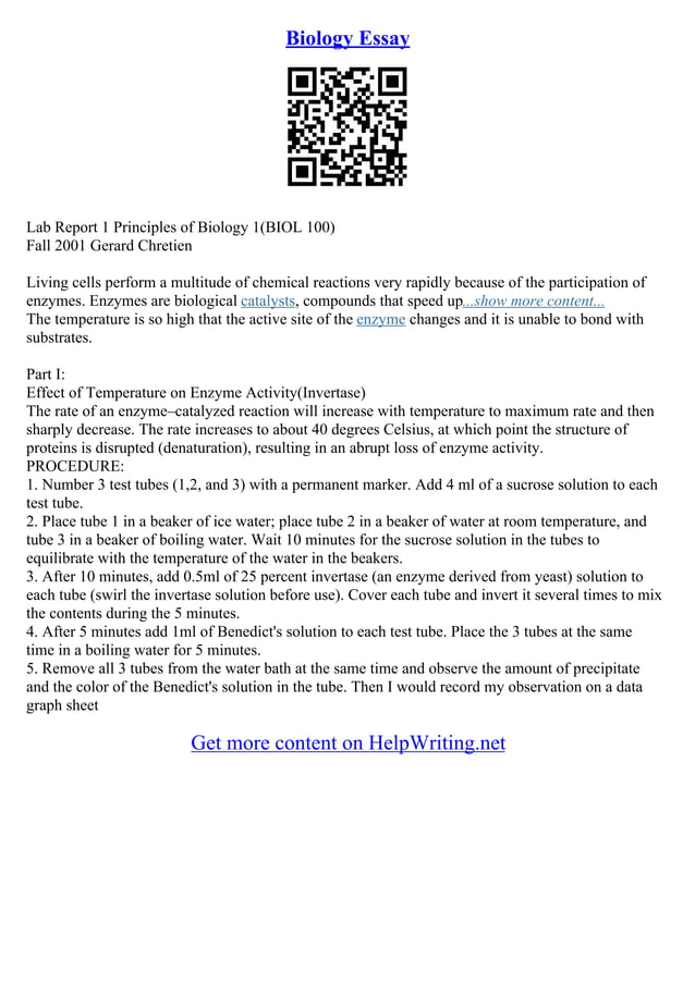 Biology Essay | PDF | Biological Sciences | Science