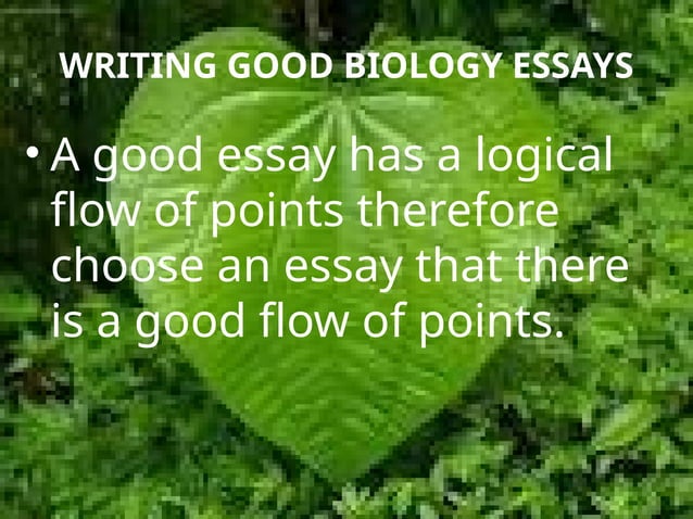 BIOLOGY ESSAYS(1).pptx.. twenty 1 essays | PPT