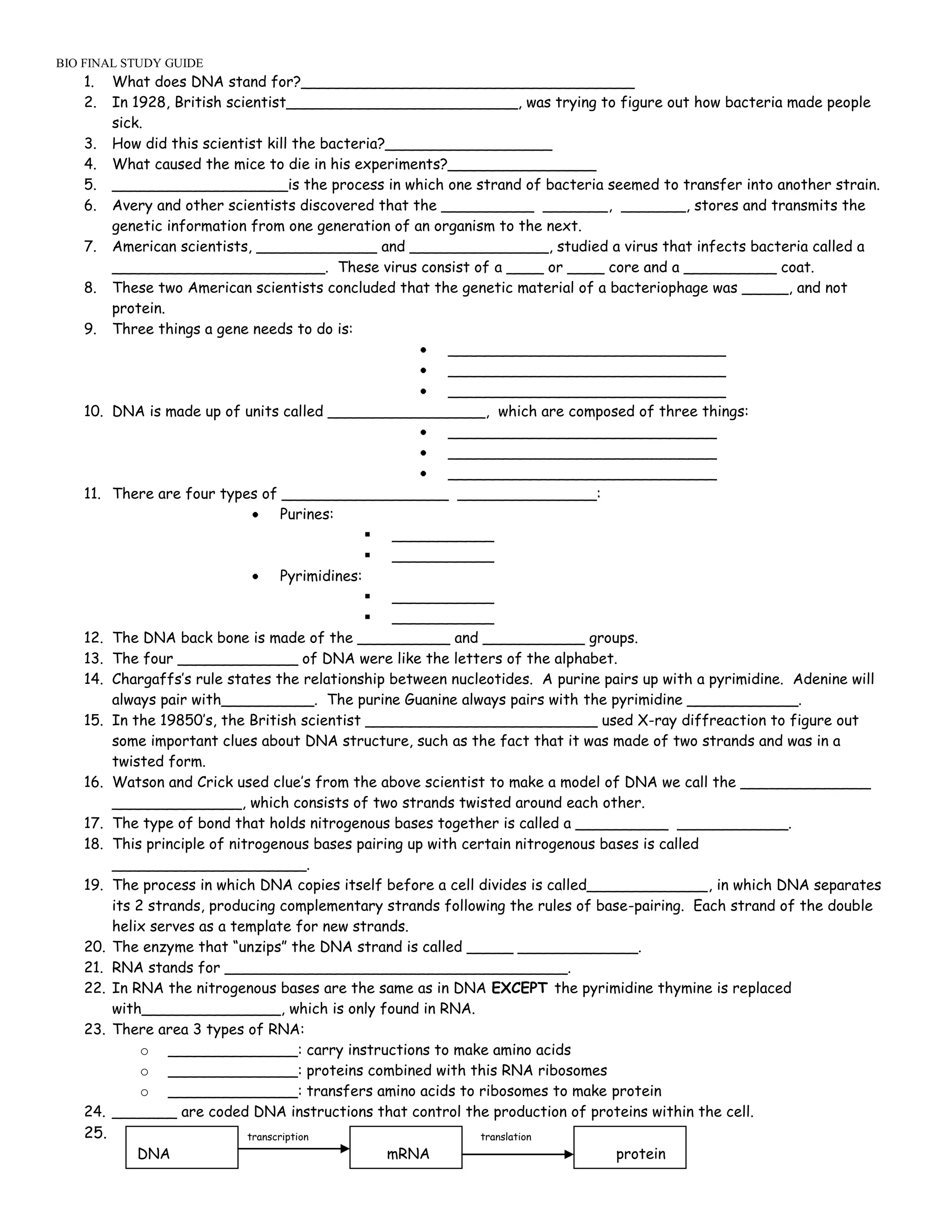 Biology final exam study guide | PDF