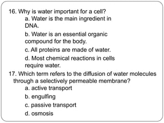 Biology first grading review | PPT | Free Download
