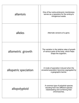Biology Flash Cards Part I | PDF