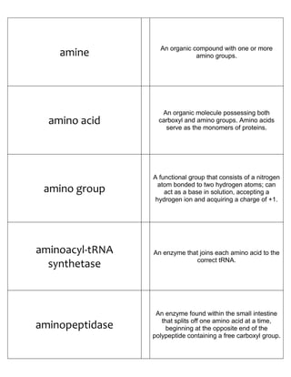 Biology Flash Cards Part I | PDF