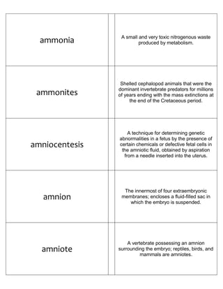 Biology Flash Cards Part I | PDF