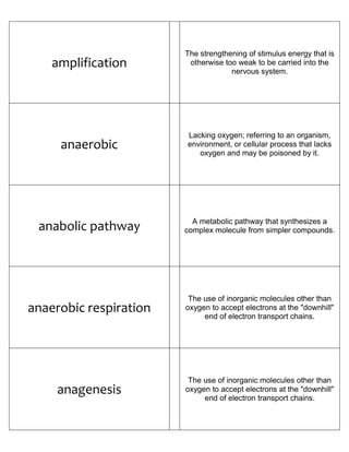 Biology Flash Cards Part I | PDF