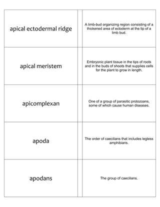 Biology Flash Cards Part I | PDF