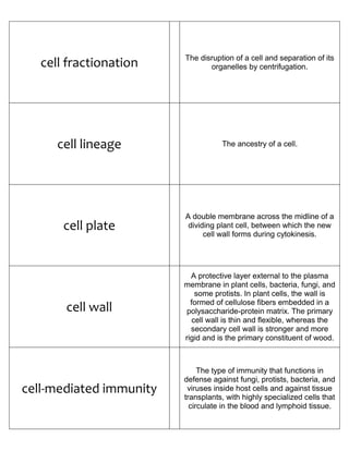 Biology Flash Cards Part I | PDF