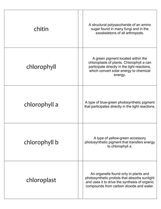 Biology Flash Cards Part I | PDF