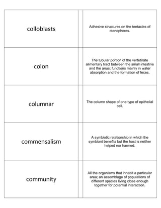 Biology Flash Cards Part I | PDF