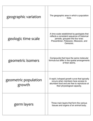 Biology Flash Cards 2 | PDF