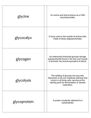 Biology Flash Cards 2 | PDF