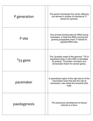 Biology Flash Cards 4 | PDF